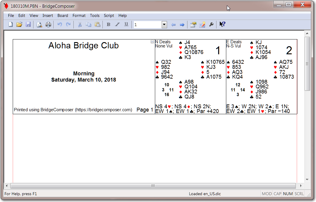 Bridge Game Reporter for Duplicate Bridge | Paynter's Palace