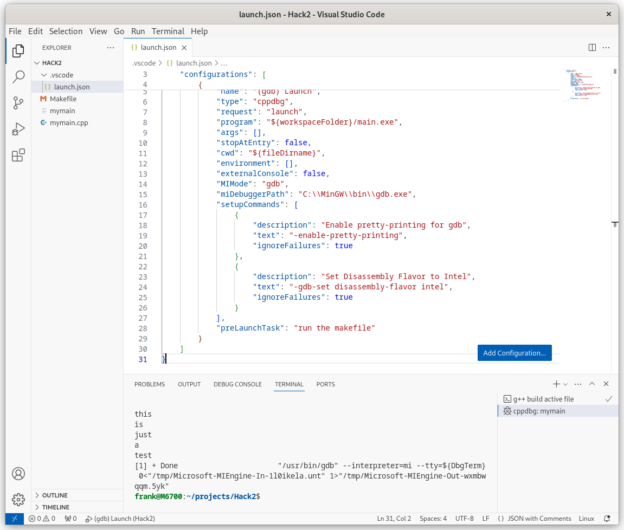 Using VS Code to Debug Linux Makefile Projects | Paynter's Palace